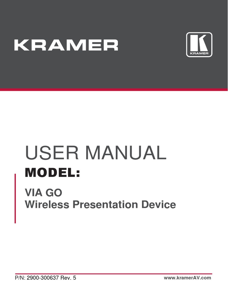 Kramer Via Go 2.2 PDF | PDF | Ios | Wi Fi