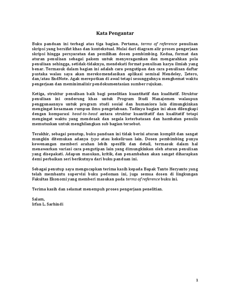 Buku Panduan Penulisan Skripsi Pdf Pdf