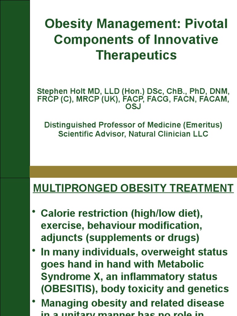 Stephen Holt MD-A4M - Pivotal Components of Innovative Therapeutics ...