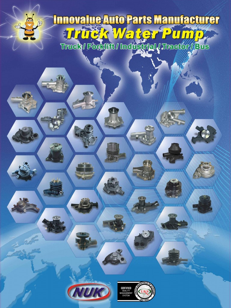 NUK Water Pump Catalogue (Truck) PDF | PDF | Commercial Vehicles | Nissan