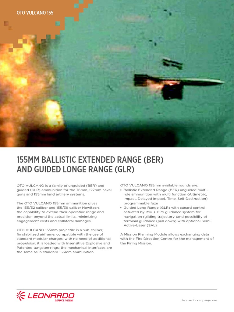 OTO Vulcano 155 LQ Mm08723 | PDF | Ammunition | Artillery