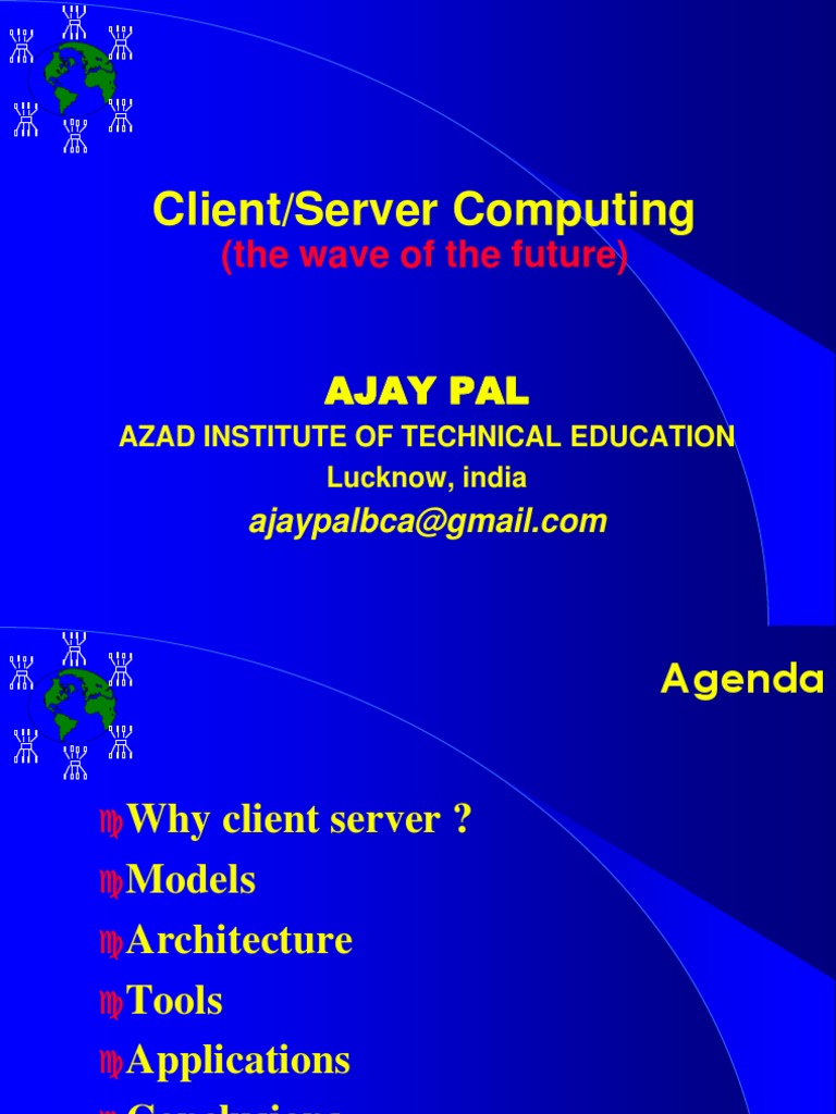 Client/Server Computing: (The Wave of The Future) | PDF | Client–Server Model | Server (Computing)