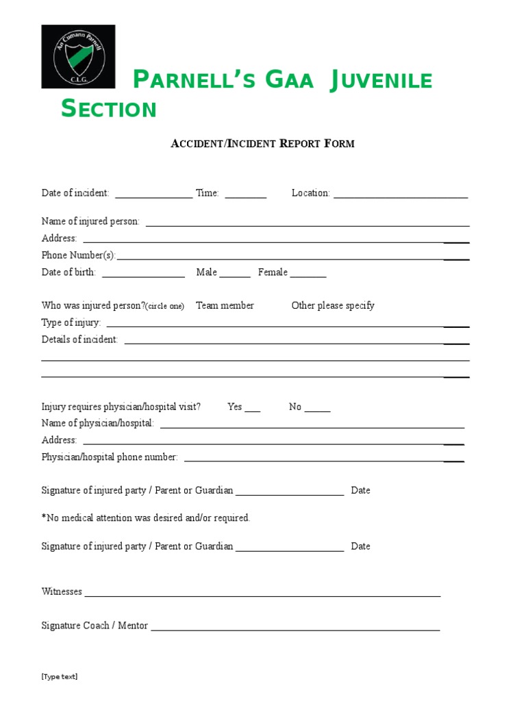 Accident Report Form | PDF