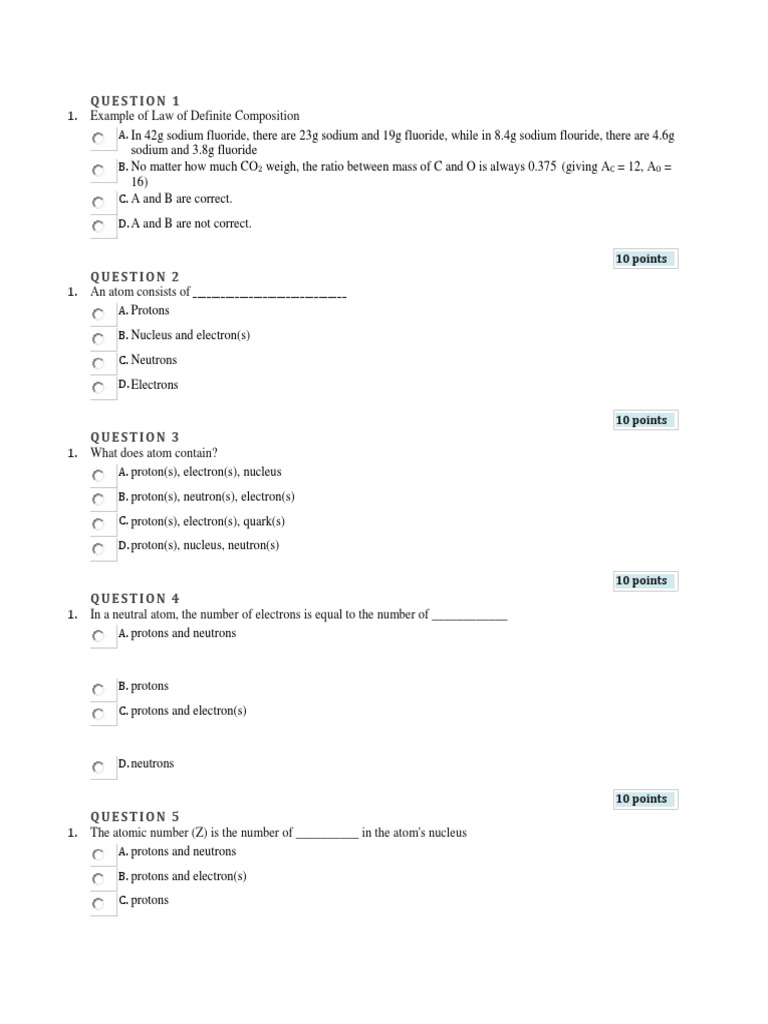 Quiz 3 | PDF | Ion | Ionic Bonding
