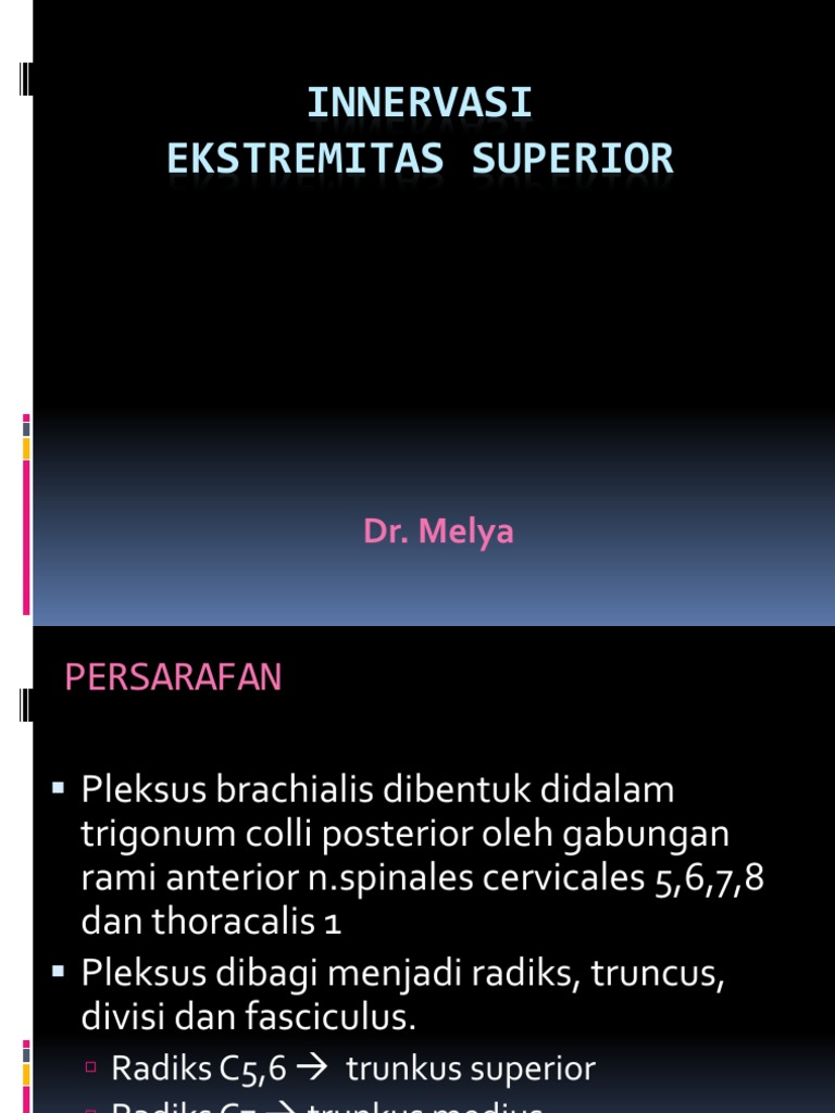 Inervasi Saraf Ekstremitas Atas | PDF