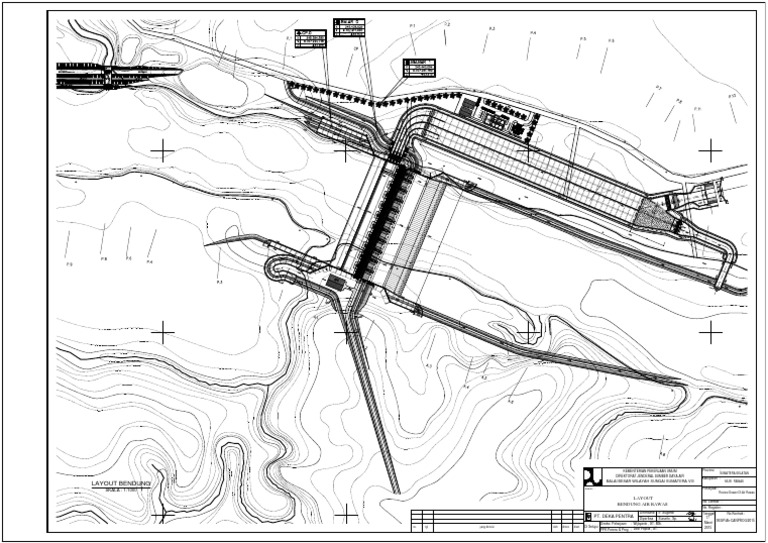 Layout Bendung: SKALA: 1:1000 Layout Bendung Air Rawas Pt. Deka Pentra ...