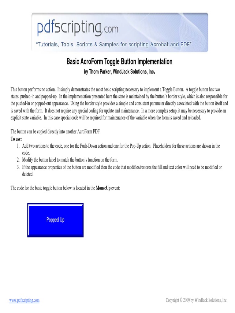 AcroForm BasicToggle PDF | PDF