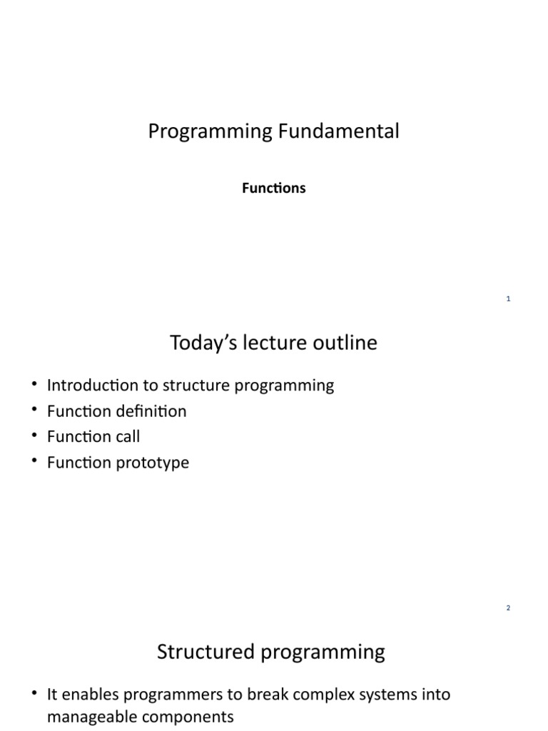 Functions Pdf Parameter Computer Programming Subroutine