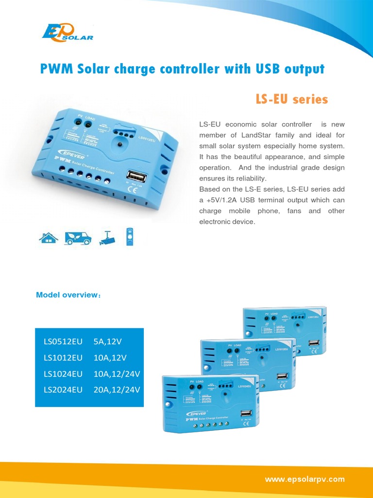 PWM Solar Charge Controller With USB Output: LS-EU Series | PDF ...