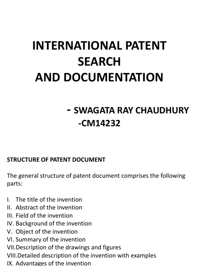 International Patent Search | PDF | Patent Claim | Prior Art