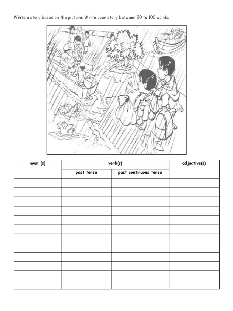 Write A Story Based On The Picture. Write Your Story Between 80 To 100 ...