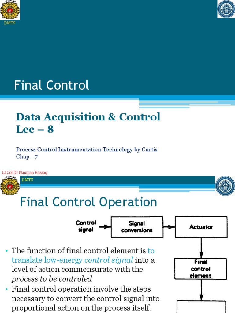 08 - Final Control PDF | Download Free PDF | Electric Motor | Actuator