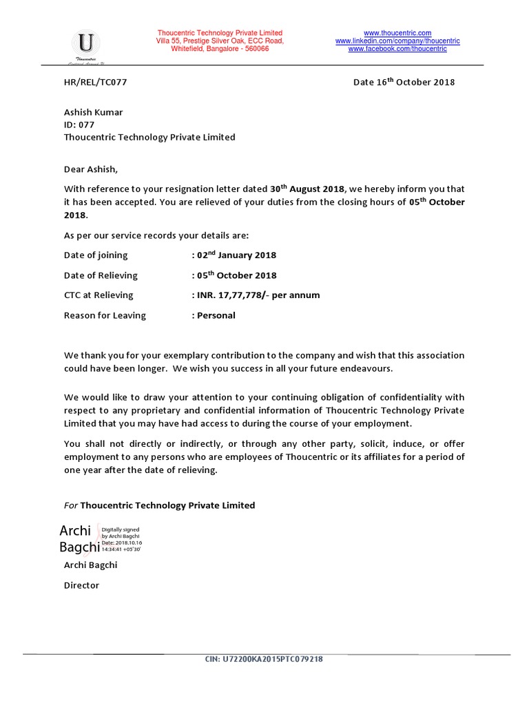 Archi Bagchi: August 2018, We Hereby Inform You That October 2018 | PDF