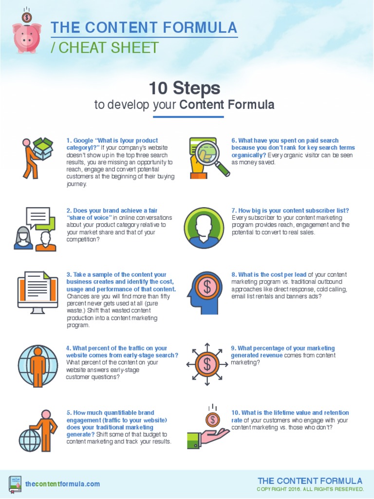 10 Steps: / Cheat Sheet | PDF | Subscription Business Model | Marketing