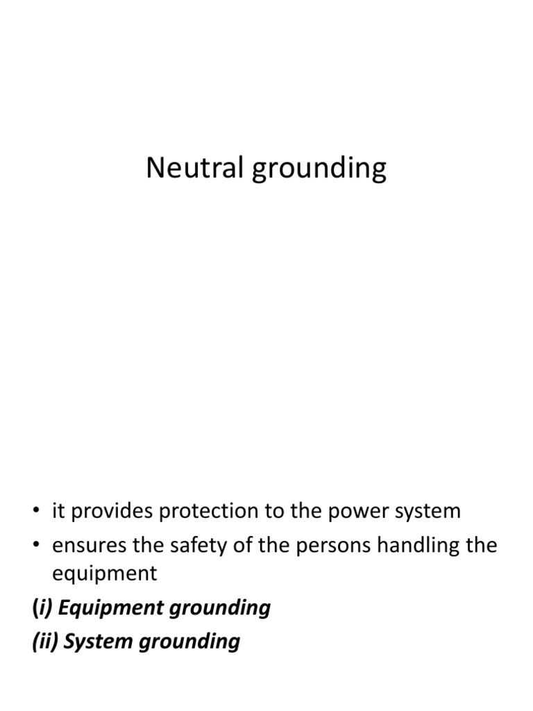 Neutral Grounding | PDF | Inductor | Electric Current