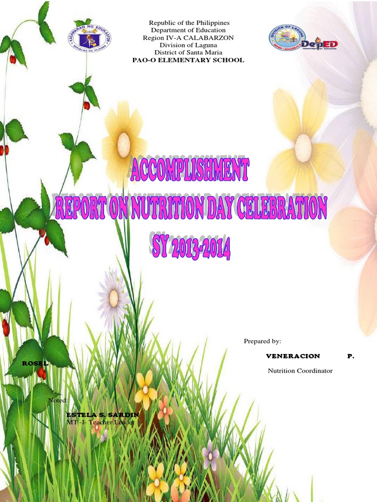 Accomplishment Report On Nutrition Day | PDF | Vegetables | Nutrition
