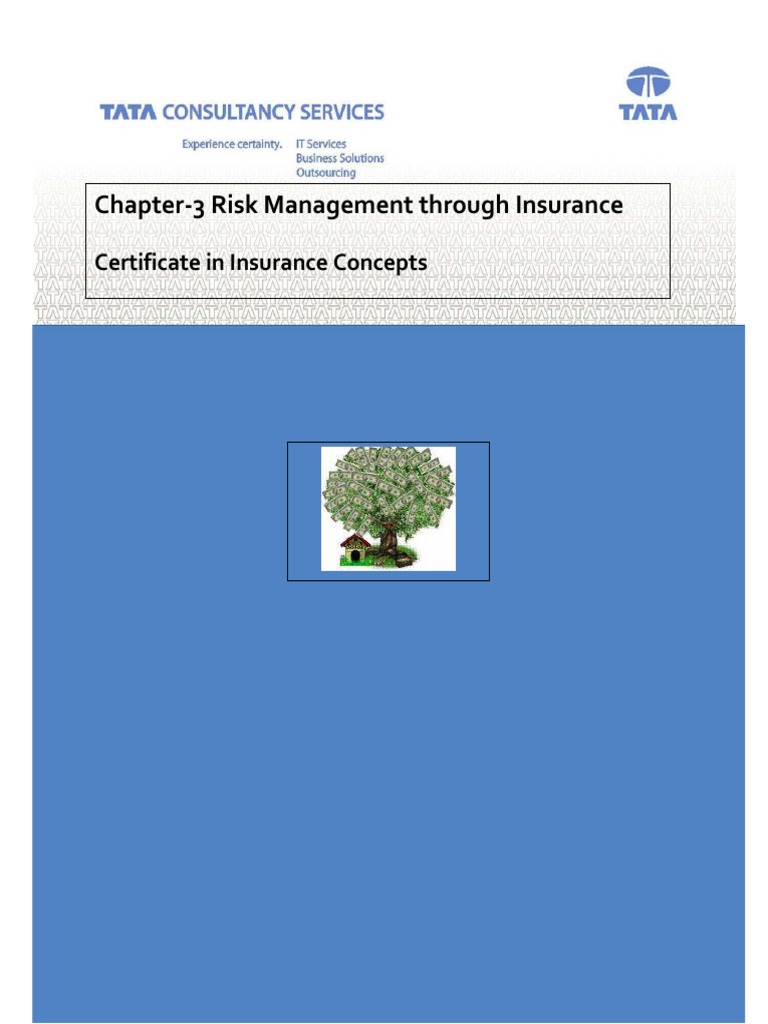 Chapter-3 Risk Management Through Insurance: Certificate in Insurance ...
