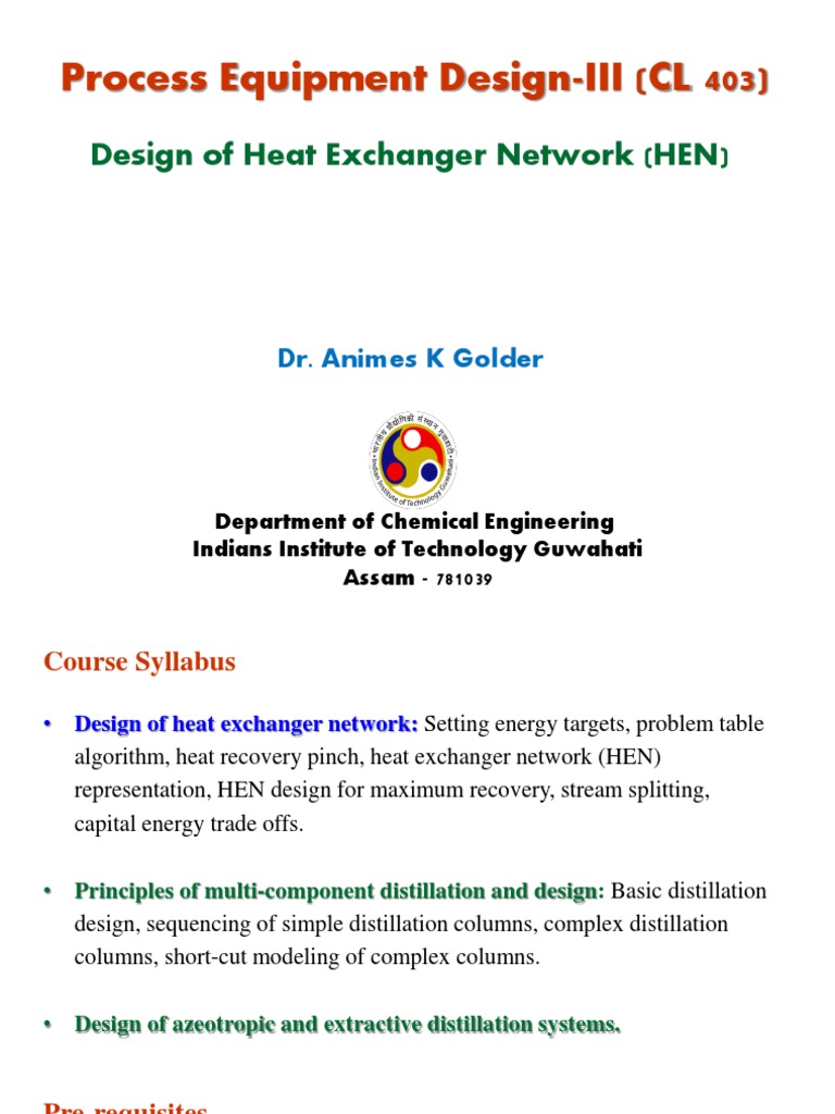 Design of Heat Exchanger Networks: A Comprehensive Guide to the Thermal ...