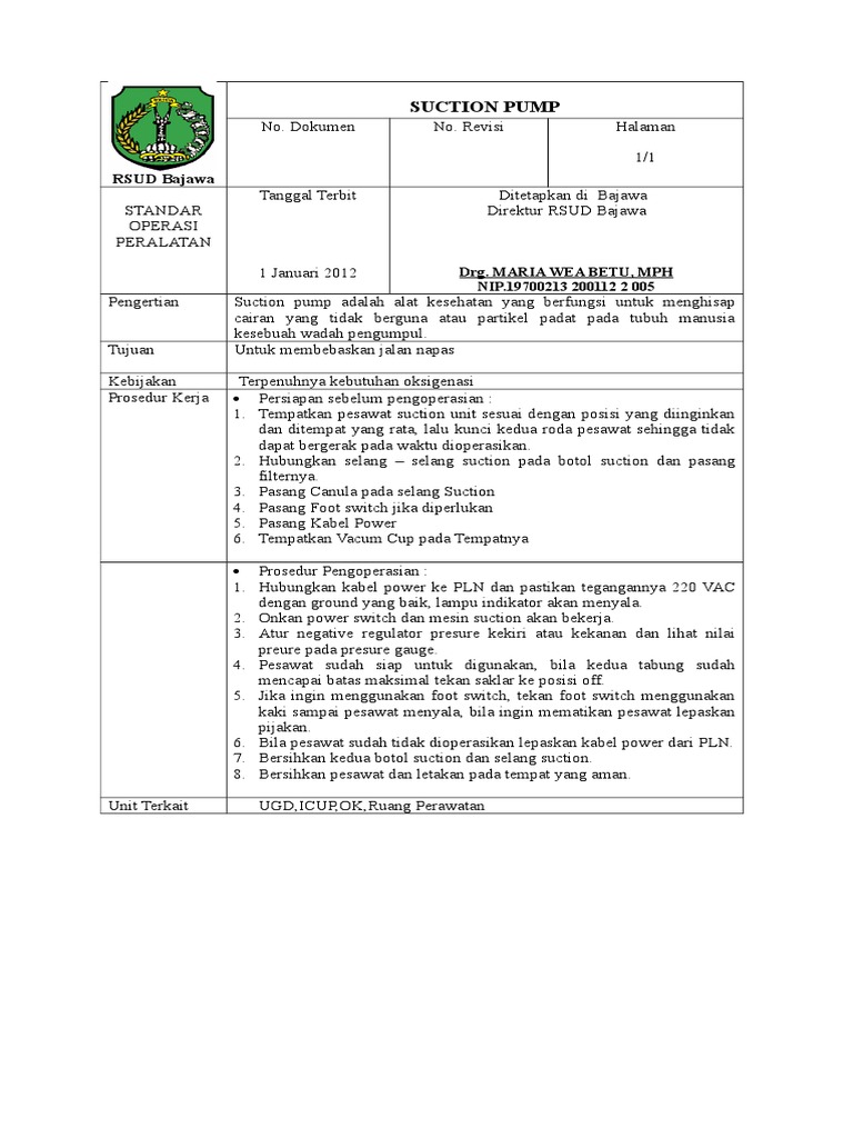 SOP Suction | PDF