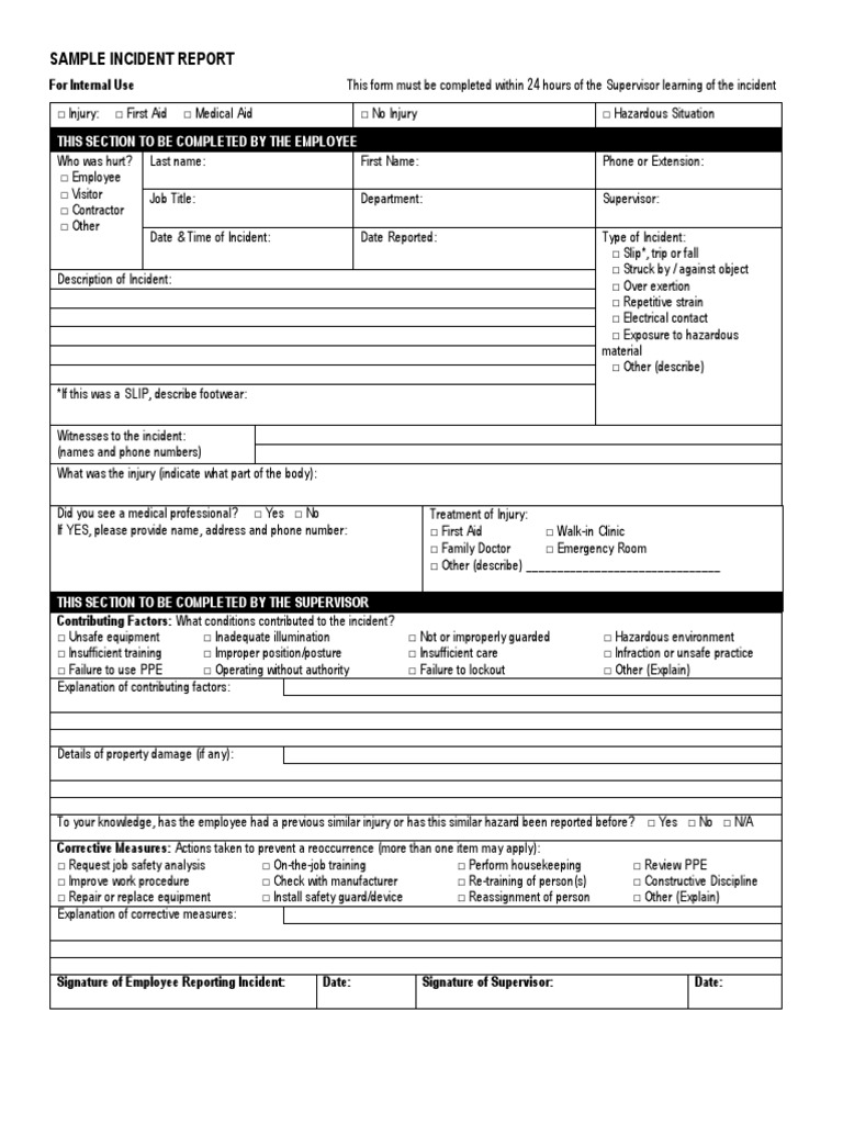 Sample Incident Report - Final Print Version | PDF | Personal ...