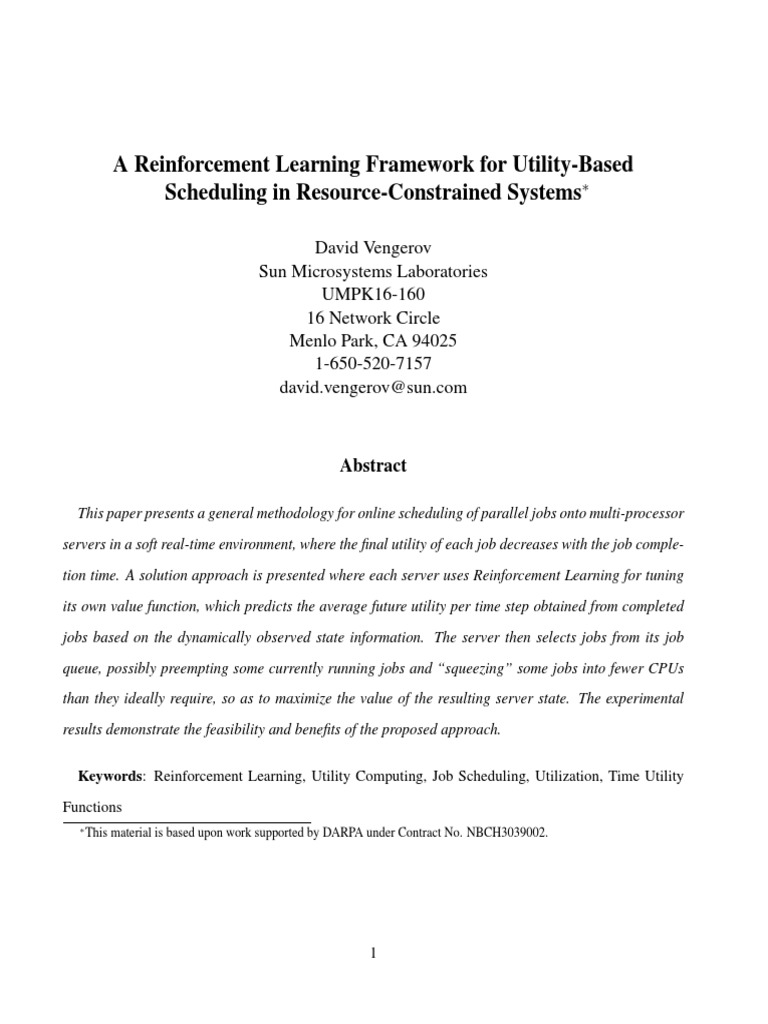 RL Scheduling | PDF | Scheduling (Computing) | Mathematical Optimization