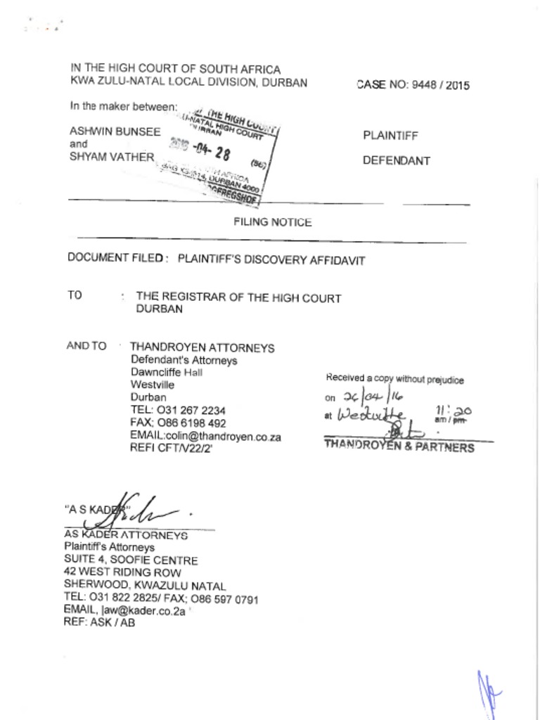 Filing Notice PDF | PDF