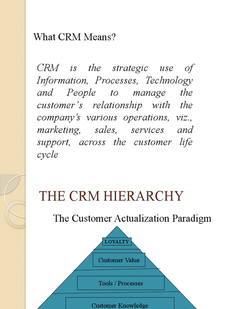 What CRM Means? | PDF | Information Science | Customer Relationship ...
