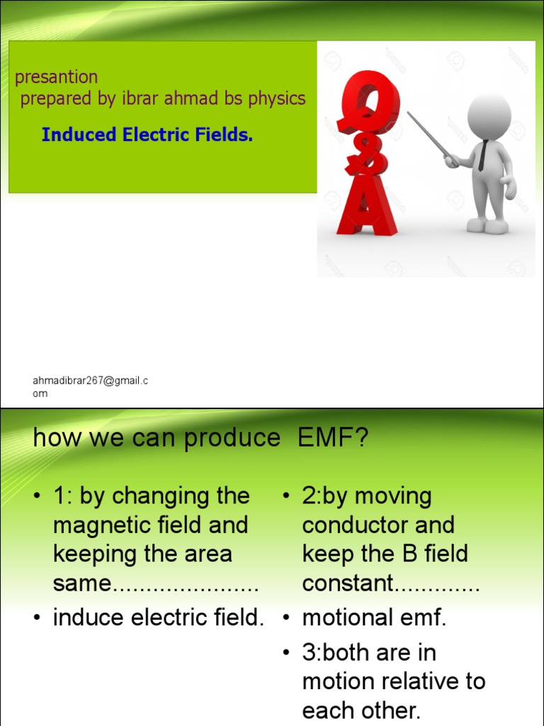 Presantion Prepared by Ibrar Ahmad Bs Physics: Induced Electric Fields ...