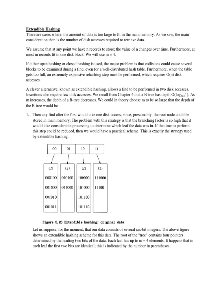 Extendible Hashing PDF | PDF | Data | Information Retrieval