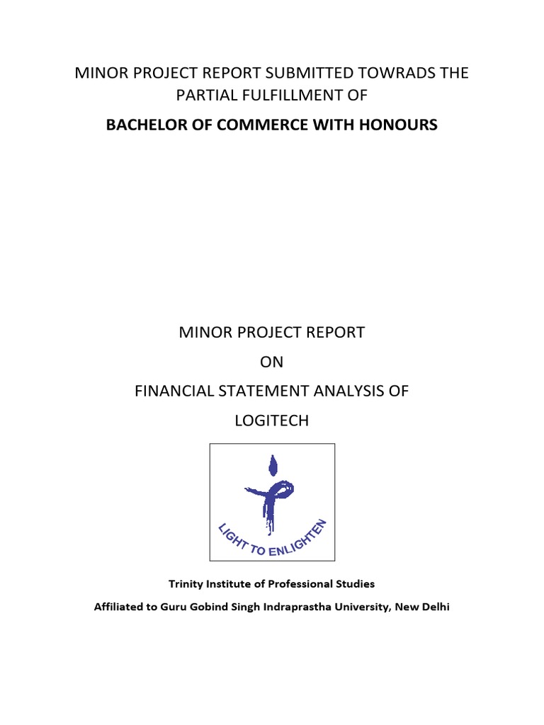 Bachelor of Commerce With Honours: Minor Project Report Submitted ...