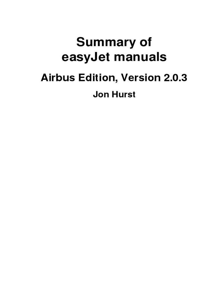 A320 Manual Summary | PDF | Flight Attendant | Instrument Flight Rules