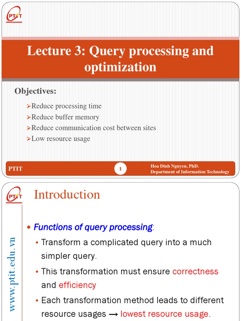 Query Processing and Optimization PDF | PDF | Relational Database | Relational Model