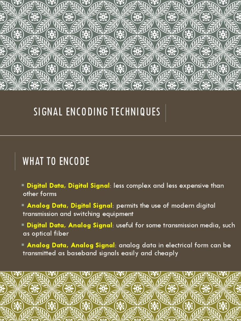 05.signal Encoding Techniques Part 1 | PDF | Digital Signal | Data ...