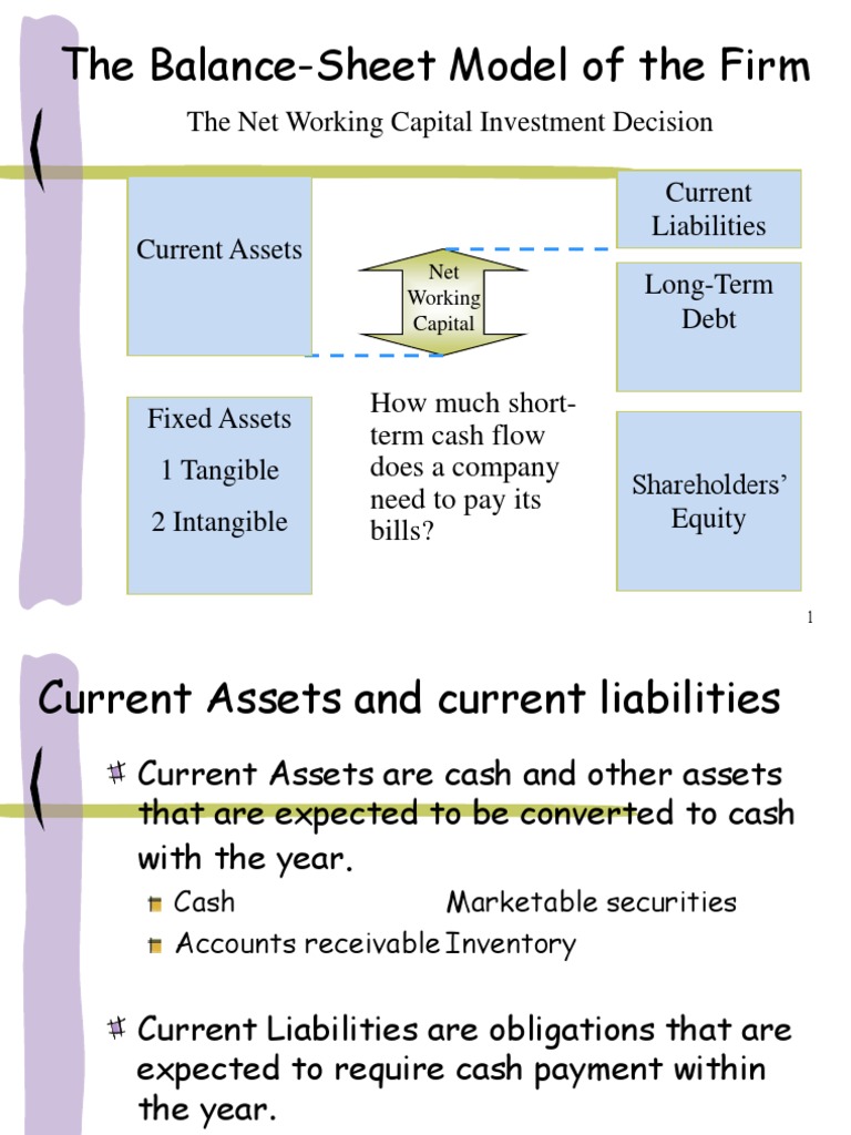 Balance-Sheet Model of The Firm | PDF | Balance Sheet | Working Capital