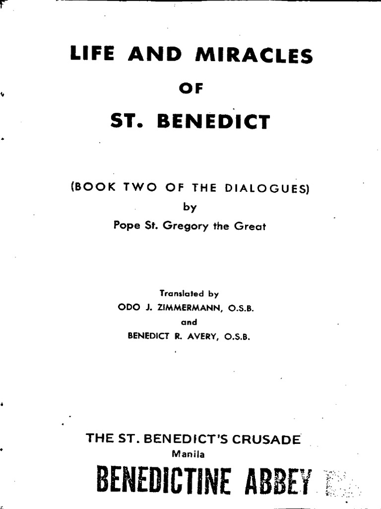 Life and Miracles of St. Benedict PDF | PDF