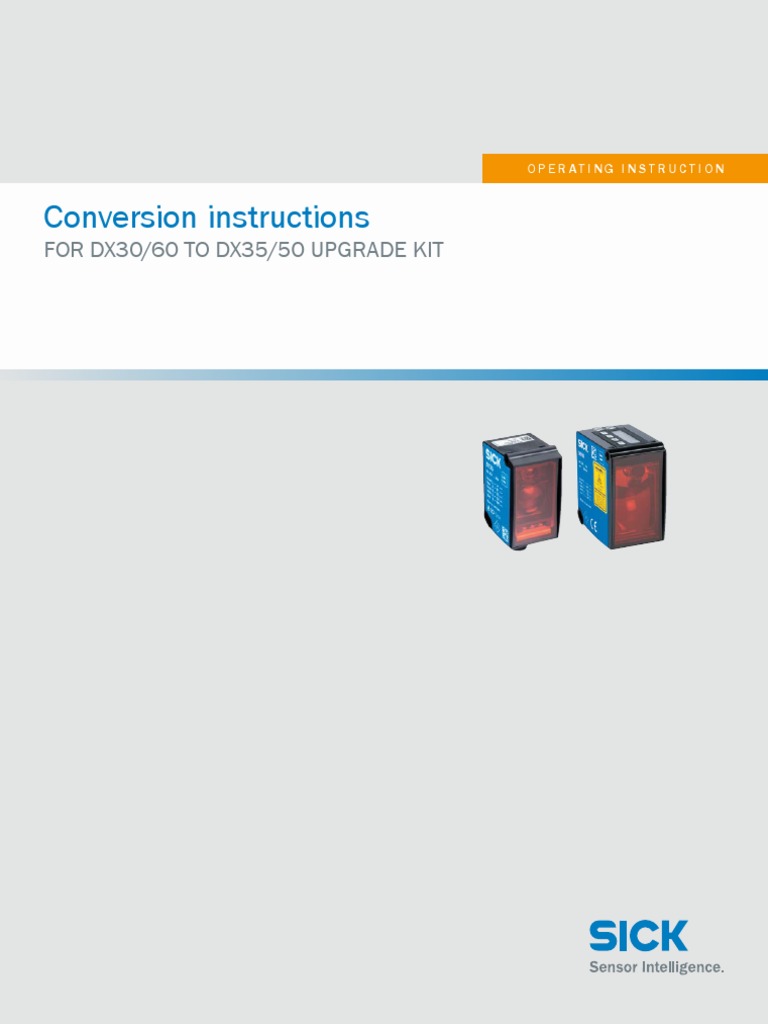 DX30/60 to DX35/50 Upgrade Guide | PDF | Light Emitting Diode | Sensor