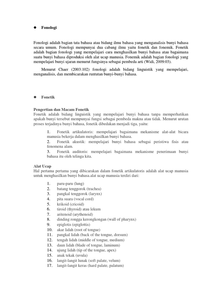 Fonologi | PDF