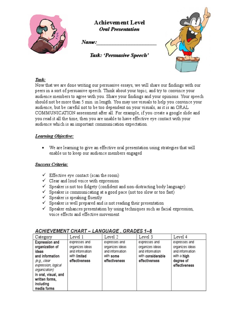 Persuasive Speech Presentation Guide | PDF