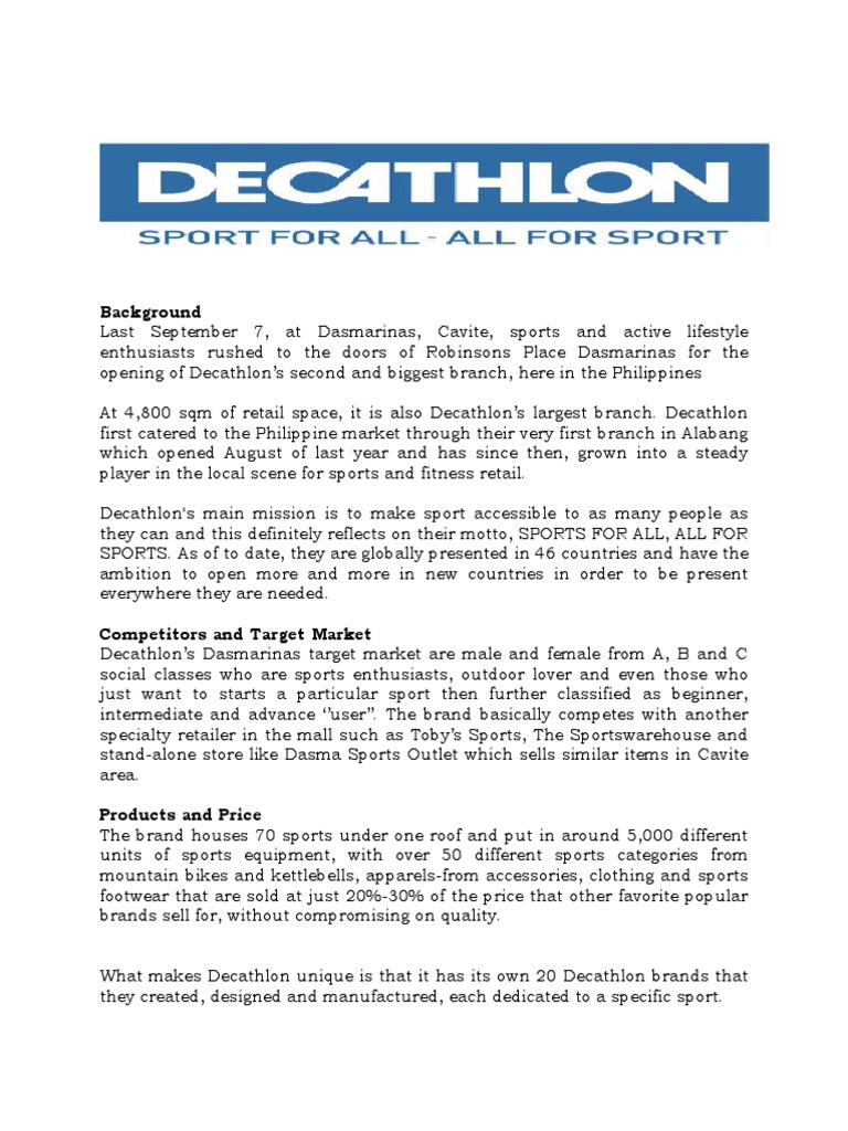 DECATHLON | PDF | Retail | Marketing