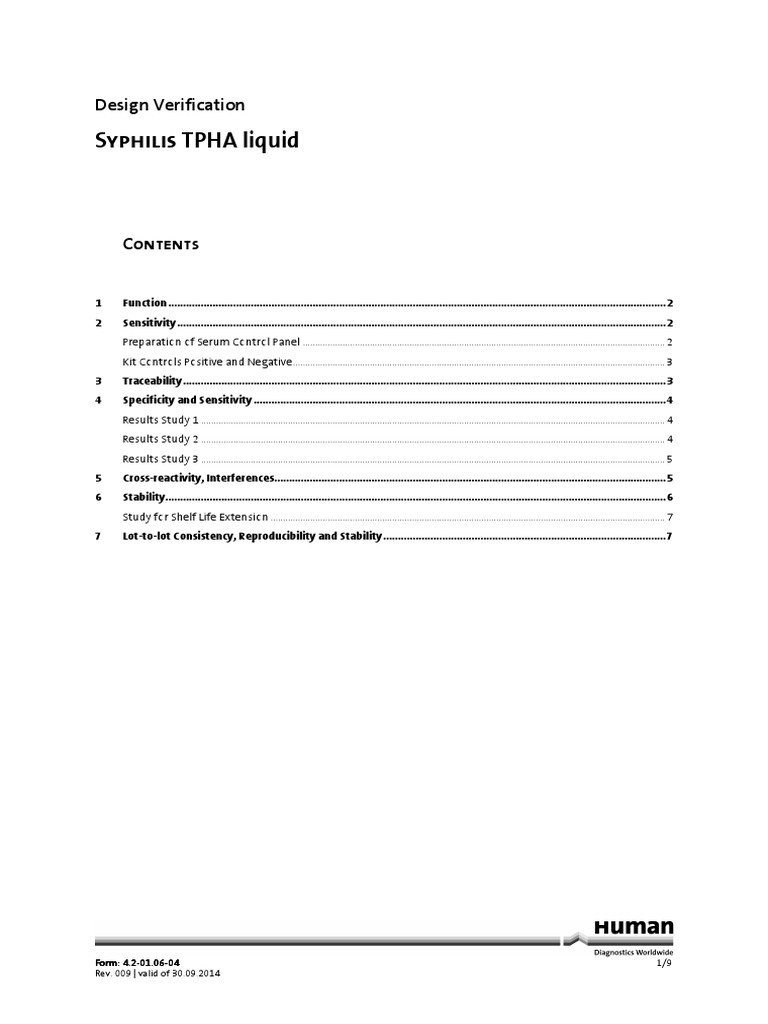S TPHA Liquid: Design Verification | Download Free PDF | Sensitivity ...