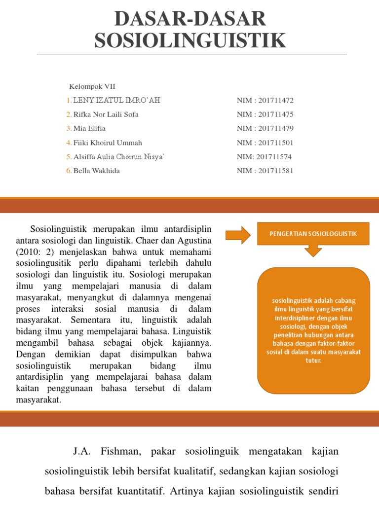 Dasar-Dasar Sosiolinguistik-1 | PDF