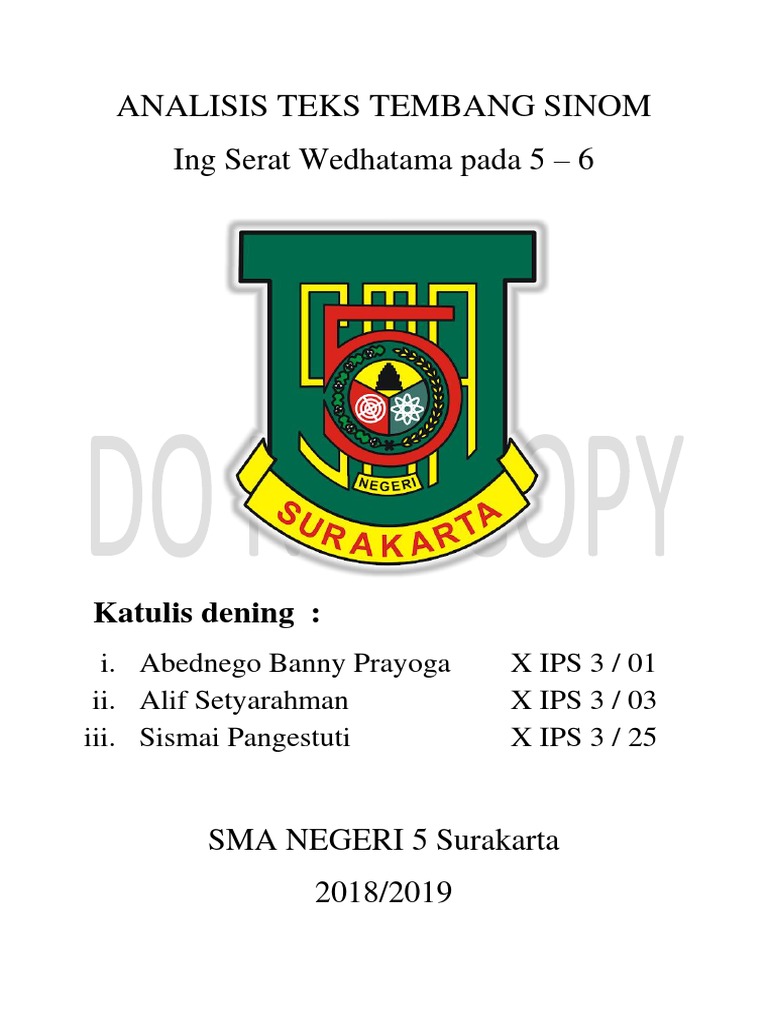 Analisis Tembang Sinom dalam Wedhatama | PDF