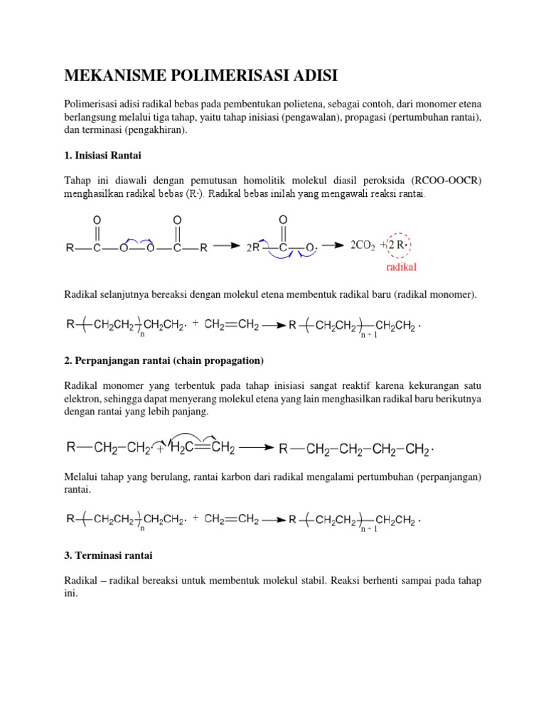 Mekanisme Polimerisasi Adisi | PDF