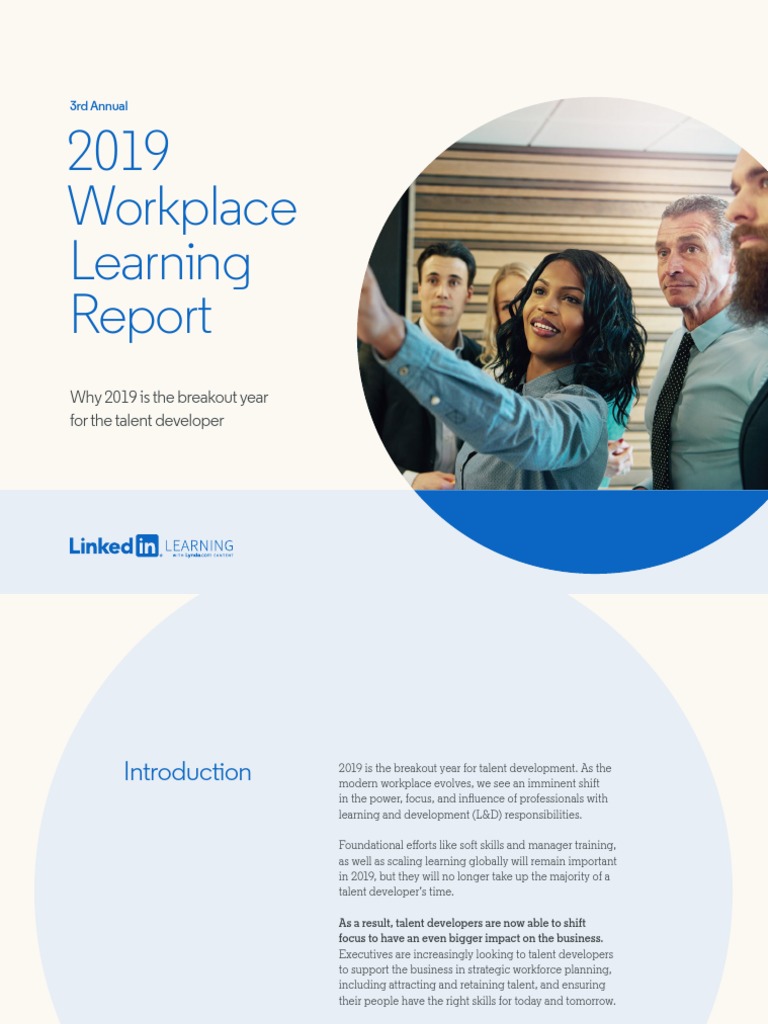 Workplace Learning Report 2019 | PDF | Educational Technology | Millennials