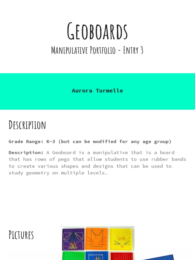 Geoboards: Engaging Math Manipulatives | PDF | Shape | Rectangle