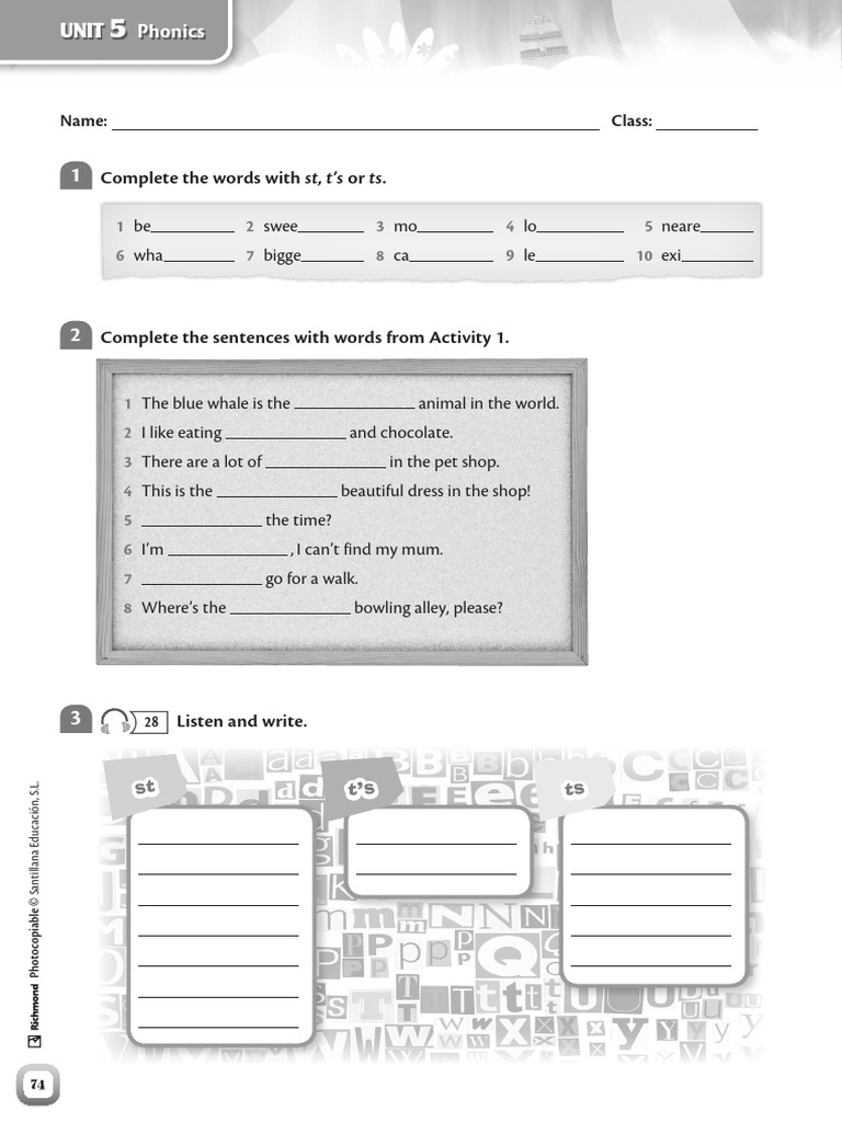 Wonder 4 Unit 5 Phonics | PDF