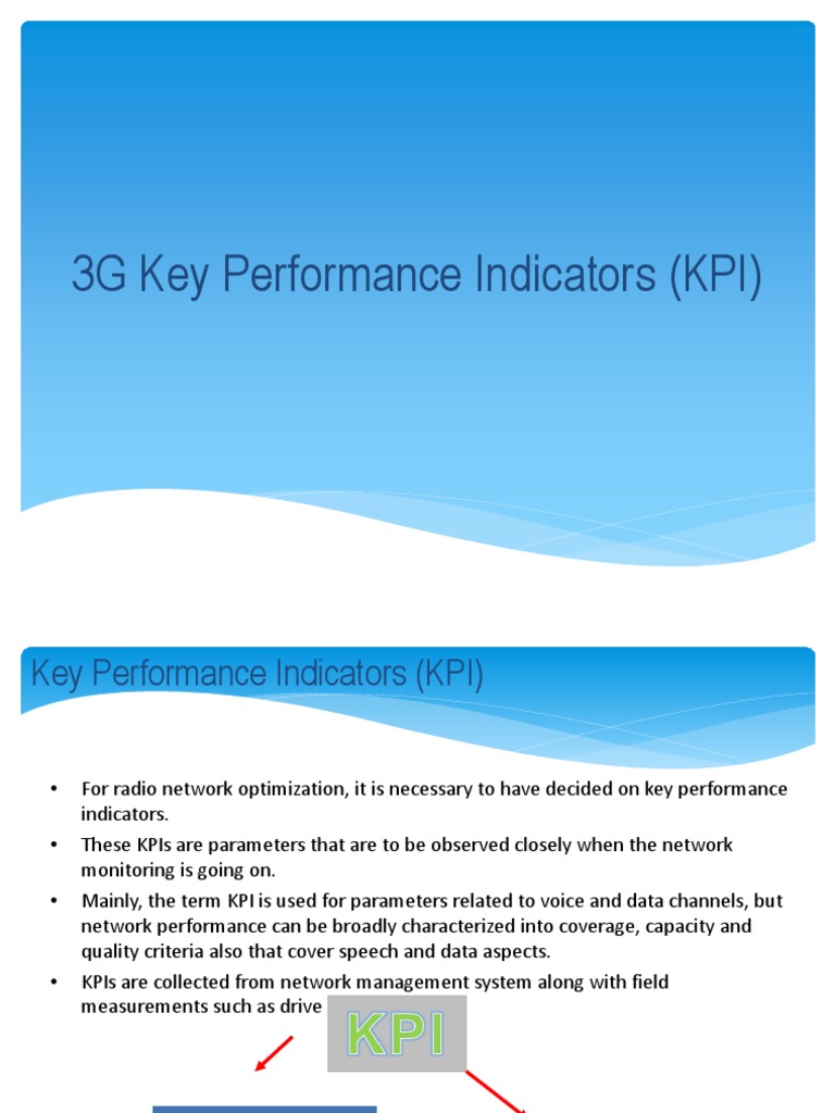 3G Key Performance Indicators (KPI) | PDF | High Speed Packet Access | Performance Indicator