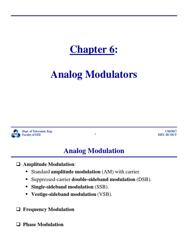 CSD HCMUT Chapter6&7 2017 (DL) PDF | PDF | Frequency Modulation | Radio Technology