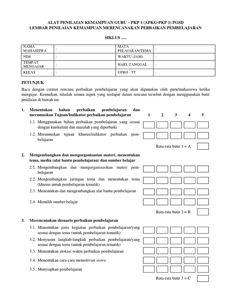 Format APKG 1 & 2 | PDF