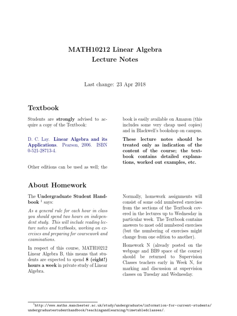 Linear Algebra | PDF | System Of Linear Equations | Matrix (Mathematics)